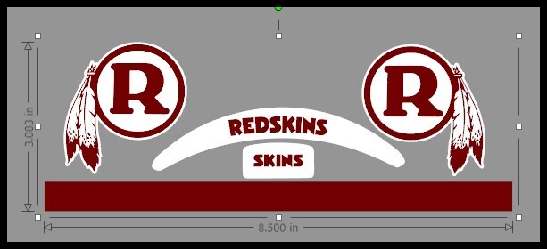 Washington Redskins Mini Helmet Alternate Decals - 15 designs to choose ...