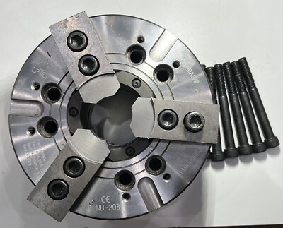 Auto Strong Hydraulic Chuck NB-208 3 Jaw Extra Large Through-Hole Power ...
