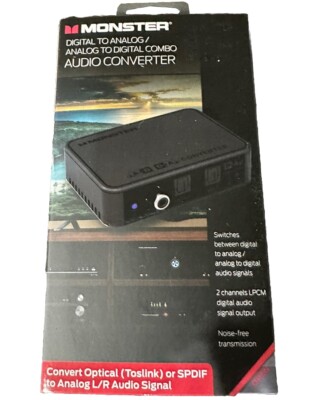 Monster Digital to Analog / Analog to Digital Combo Audio Converter ...