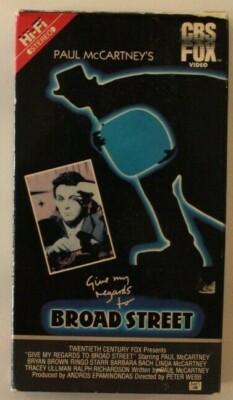 Paul McCartney's Give My Regards to Broad Street (VHS 1985)Rare*** | eBay