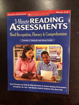3-Minute Reading Assessments Prehension: Word Recognition, Fluency ...