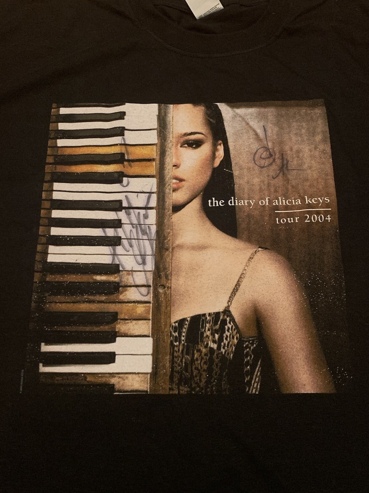 2004 Rare Vintage Alicia Keys Signed Autograph Double… - Gem