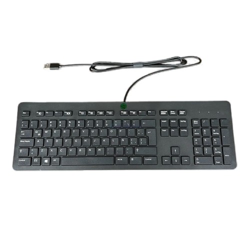 Genuine HP Sk-2120 USB Slim Wired Black Keyboard Ku1469 OEM 104 Key for ...