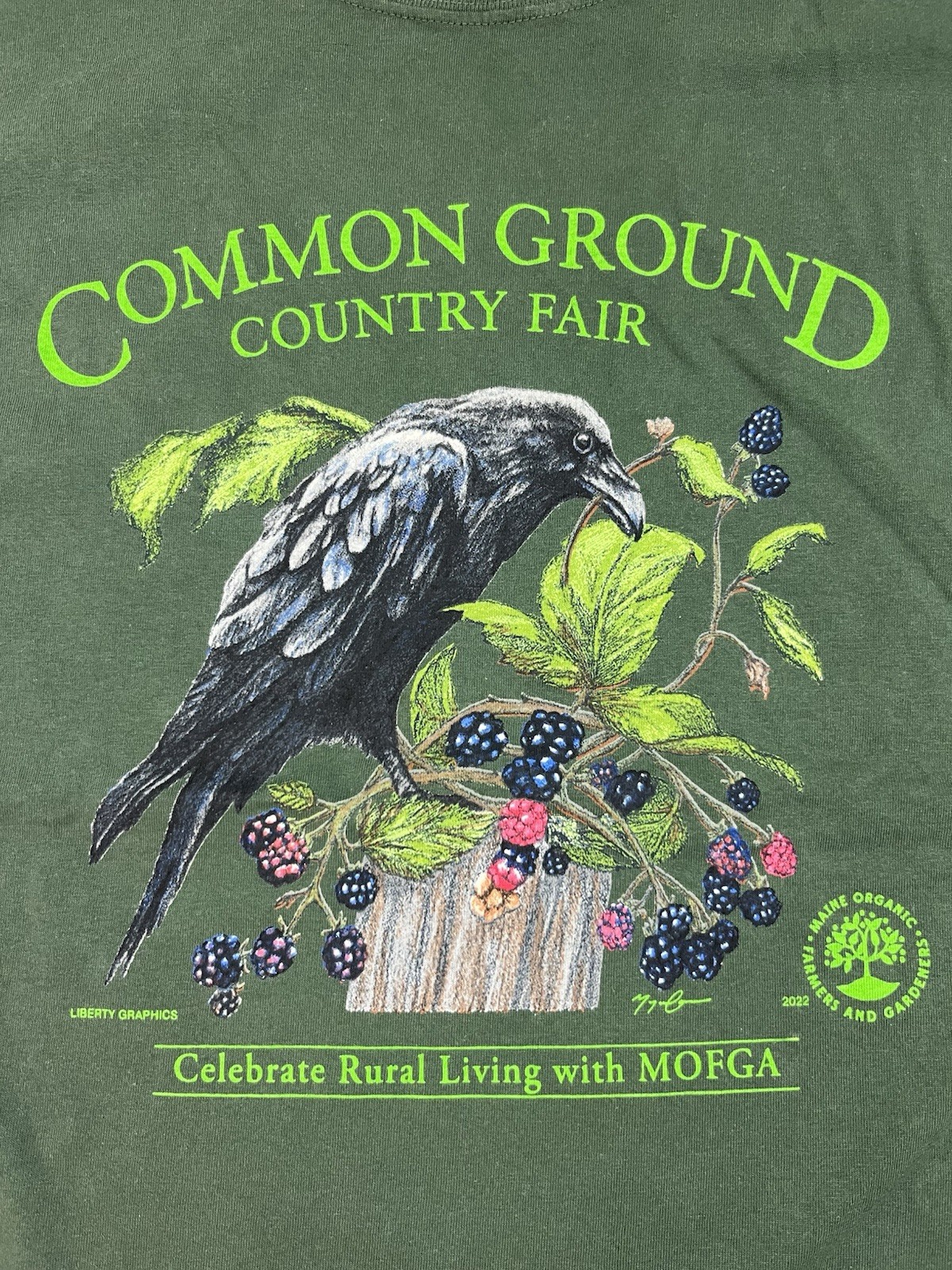 Common Ground Country Fair Crow And Berries T-shirt S… - Gem