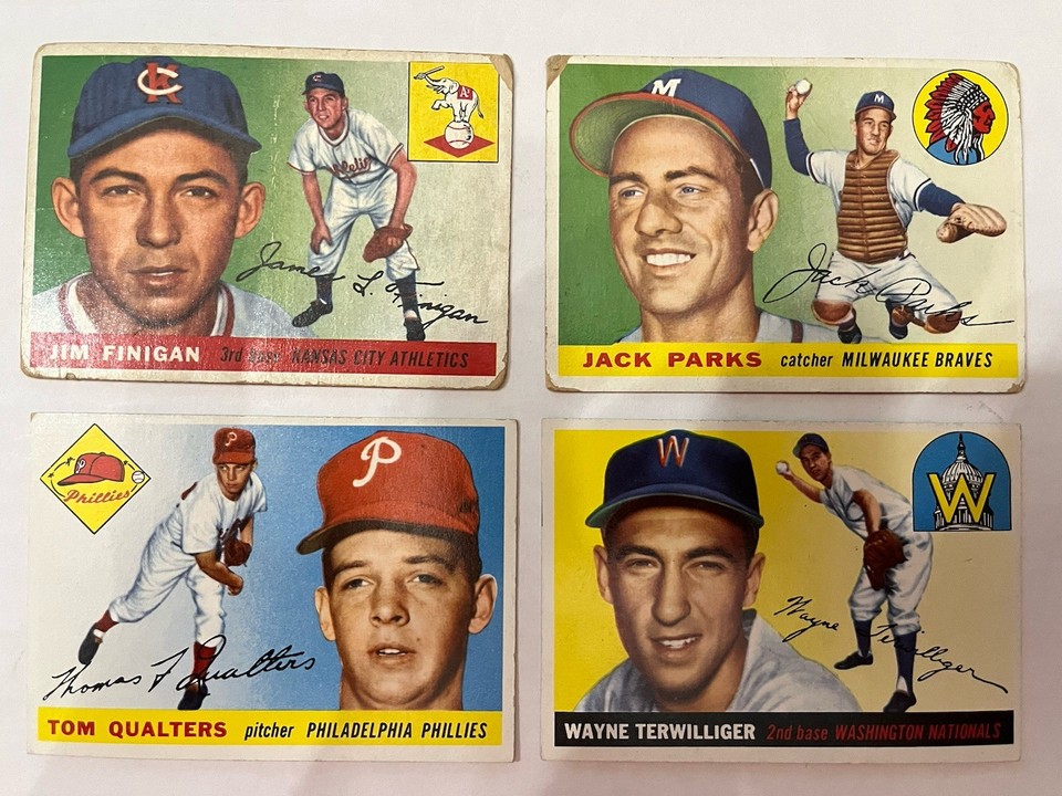 Lot Of 16 Different 1955 Topps Baseball Cards VG Minor Stars | eBay
