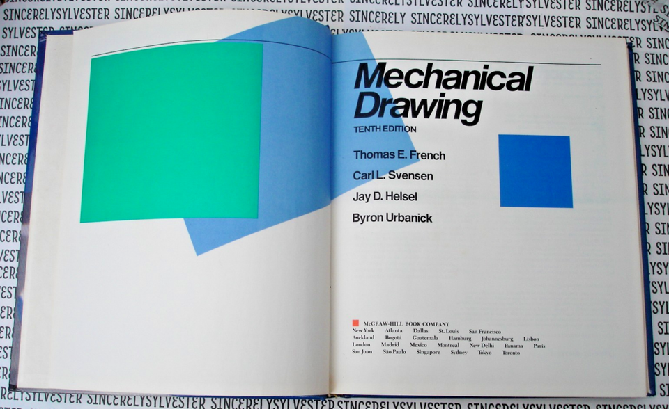 1985 Mechanical Drawing McGraw Hill Book 10th Edition Hardcover VG ...