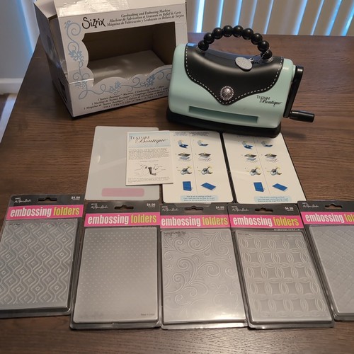 Sizzix Texture Boutique Embossing Machine Purse Style w/ Pads | eBay