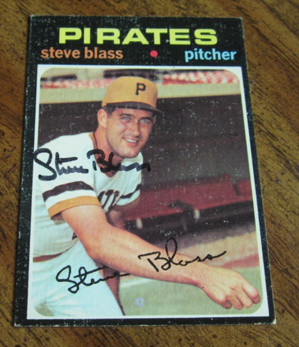 Steve Blass Autographed Signed 1971 Topps #143 Trading Card MLB ...