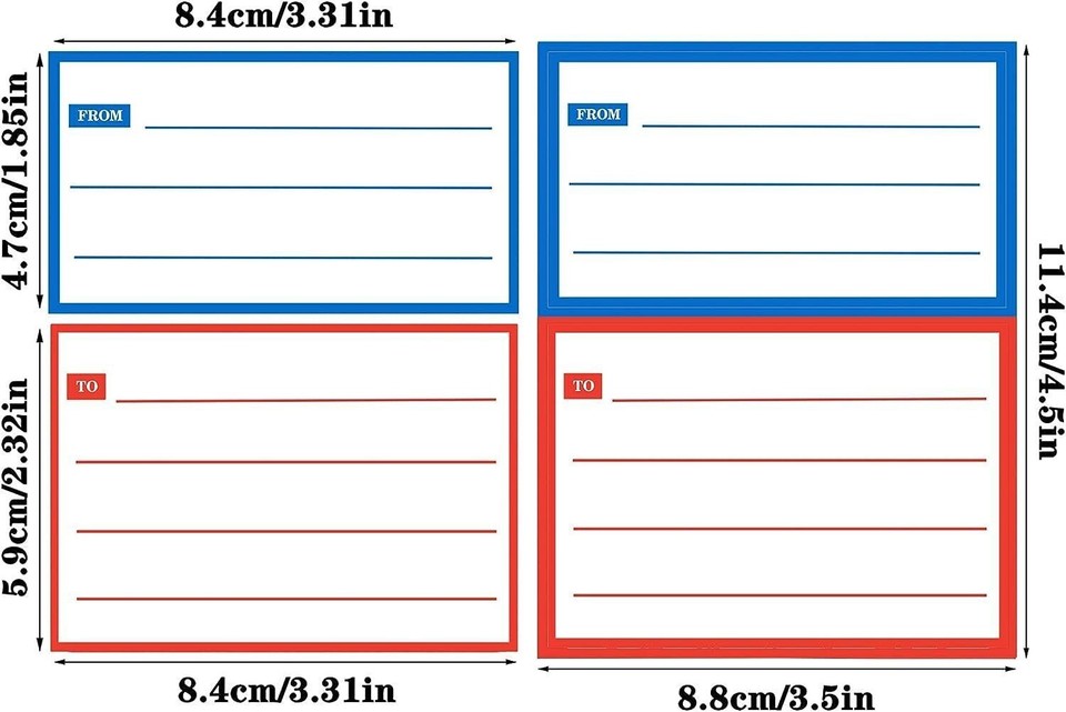 160 Sheet to from Return Address Mailing Labels 4.5x3.5 Mail Shipping ...