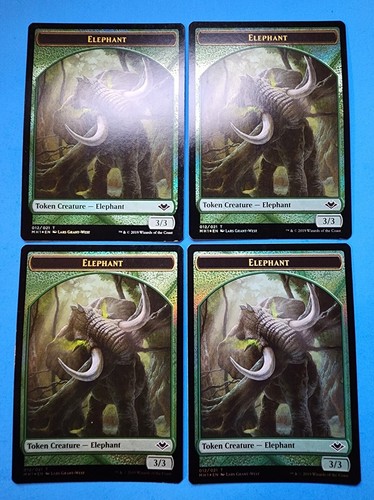 4x Elephant Modern Horizons Token Creature Green Forest Mtg Magic Card ...
