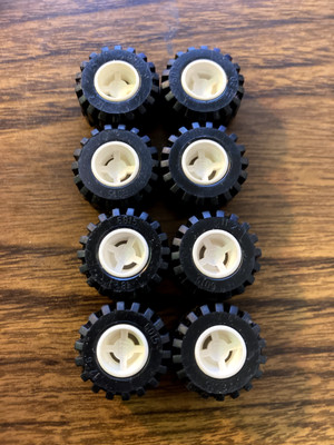 Lego Wheels 8 6015's wheels white rims | eBay