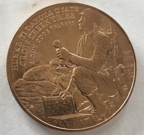 Crow Creek Tribe Sioux Code Talkers World War I & II Coin Medal | eBay