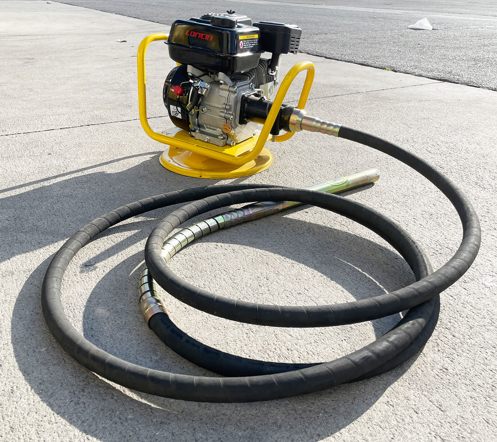 6.5HP Gas Power Concrete Cement Mix Vibrator w/38mm x 18' Flexible ...
