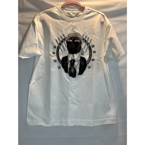 NWT Pet Rocks x Trendiano White T Shirt Just for Fun Sequins, Chain ...