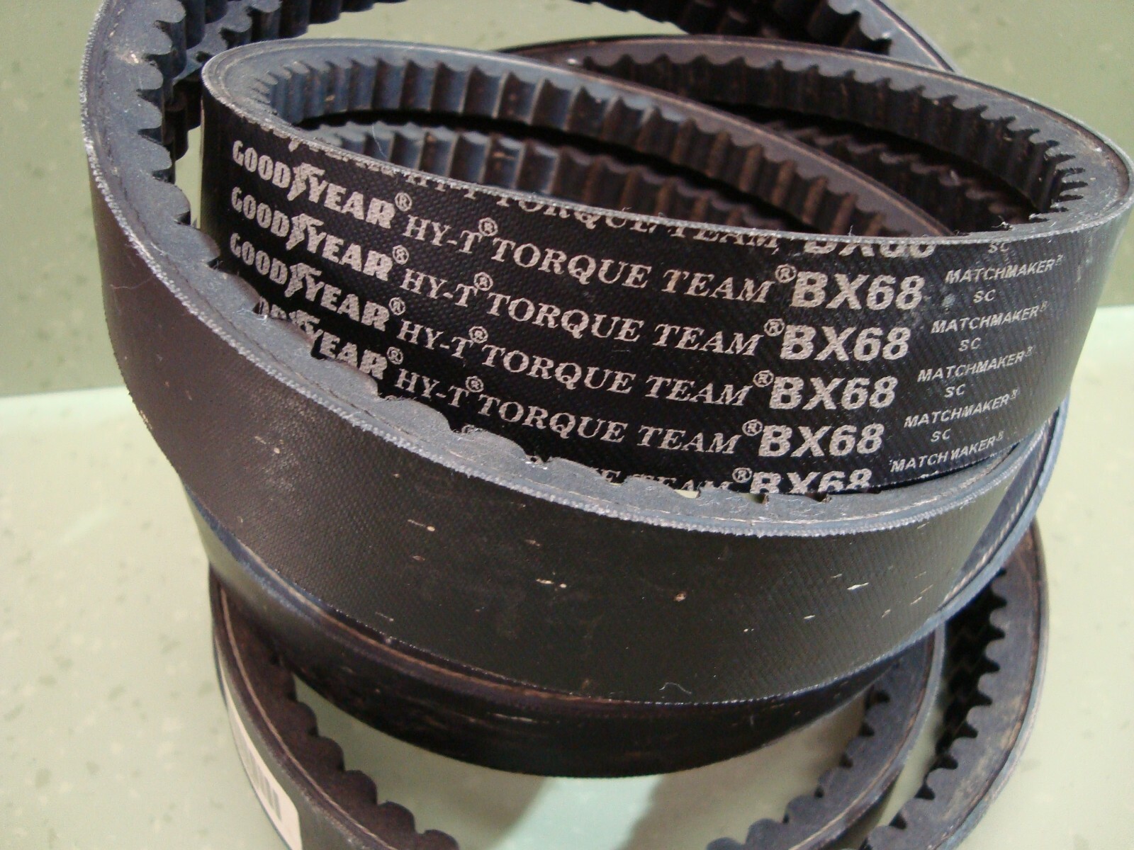 2 - Goodyear 2R BX68 Cogged Accessory Drive Belts Industrial V-Belts ...