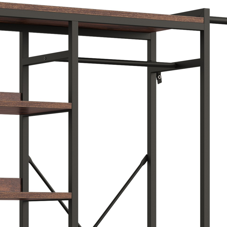 Adjustable Heavy-Duty Clothes Rack Walk-In Closet Organizer for 7 to 10 ...