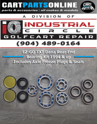 1994 & Up EZ-GO Electric TXT Dana Rear End Bearing Kit Axle Freeze ...