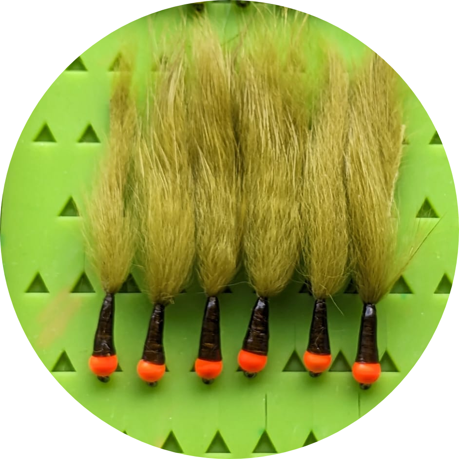 3 x Olive Leech Trout Lure Fly Flies 3.8mm Size 10 | eBay