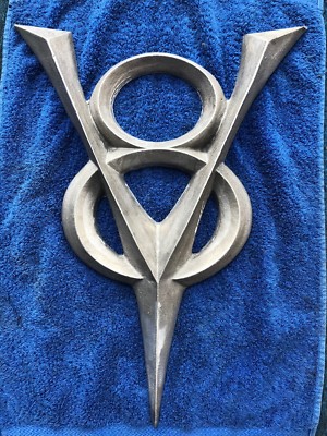 V8 Sign Solid Cast Aluminium Hot Rod Ford Chevy Man Cave Americana USA ...