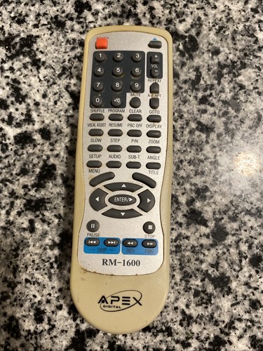 Apex Digital RM-1600 DVD Remote Control | eBay