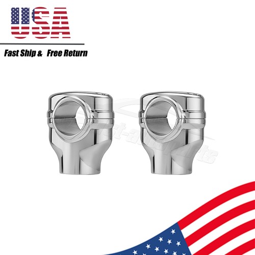 Billet 2'' Handlebar Riser Clamp For Harley Fat Bob FXFB Fat Boy FLFB ...