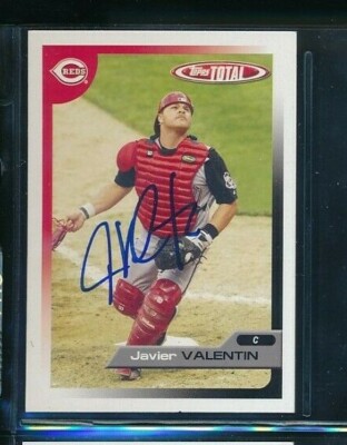 2005 Topps Total #29 Javier Valentin Reds Signed Autograph (AR32) SWSW6 ...