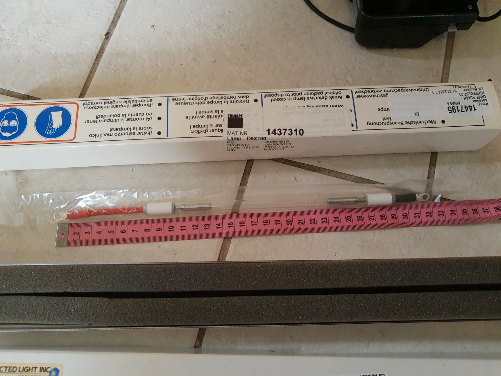 NEW Trumpf Laser Flash Arc Lamp D9X100 for TruPulse 21 model#- 01-04-35 ...