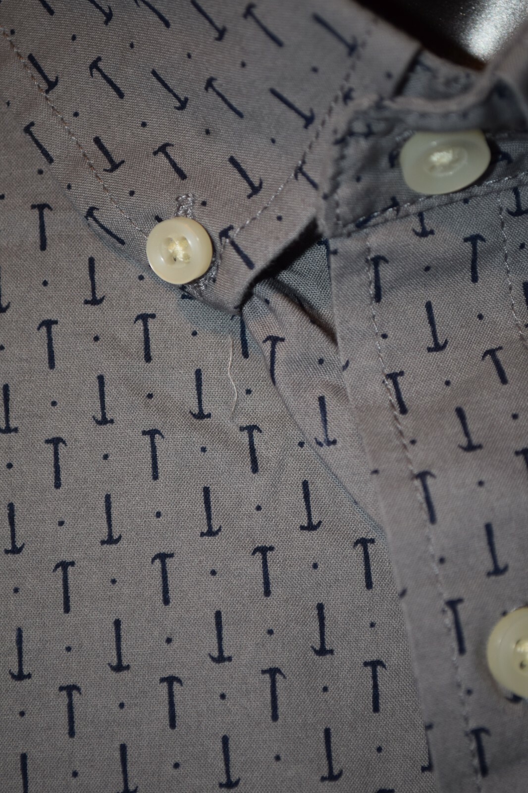 Goodfellow Men's Long sleeve Northrop Button Front Hammer print Shirt ...