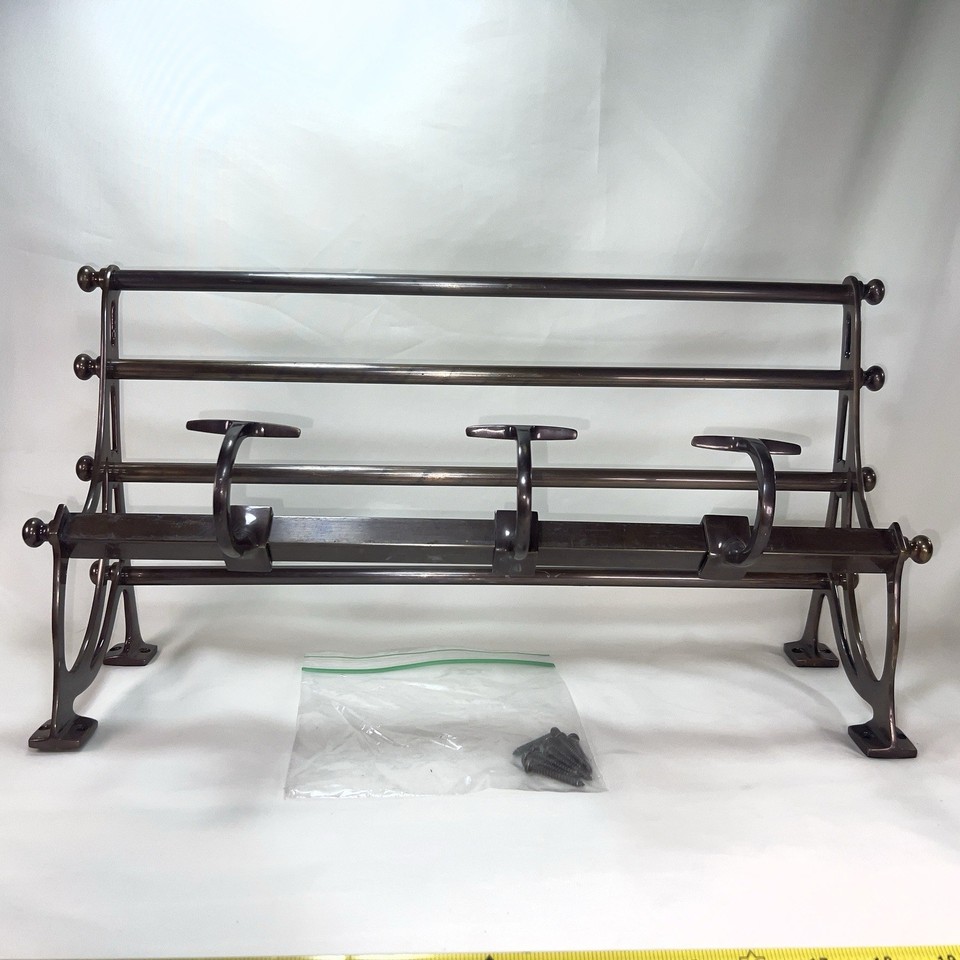 Bronzed Train Rack Décor Hall Luggage Wall Mounted Rack Shelf Hooks ...
