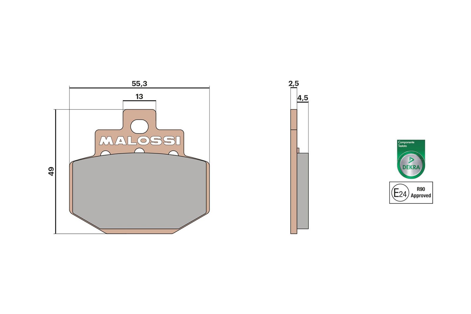 PLAQUETTES DE FREIN ARRIÈRE SYNT MALOSSI POUR VESPA GTS SUPER SPORT HPE ...