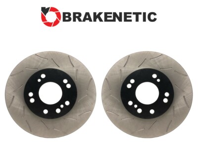 FRONT BRAKENETIC Premium RS Slot Brake Rotors 26mm Z32 300ZX Conversion ...