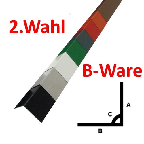 B-WARE 2m Aluminium Winkelblech Kantblech Winkel Alu 90° L-Profil 2 ...