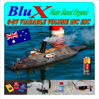 RC Smoke Generator Model Boat 6-8 Volt Variable Volume ESC BluX Water ...