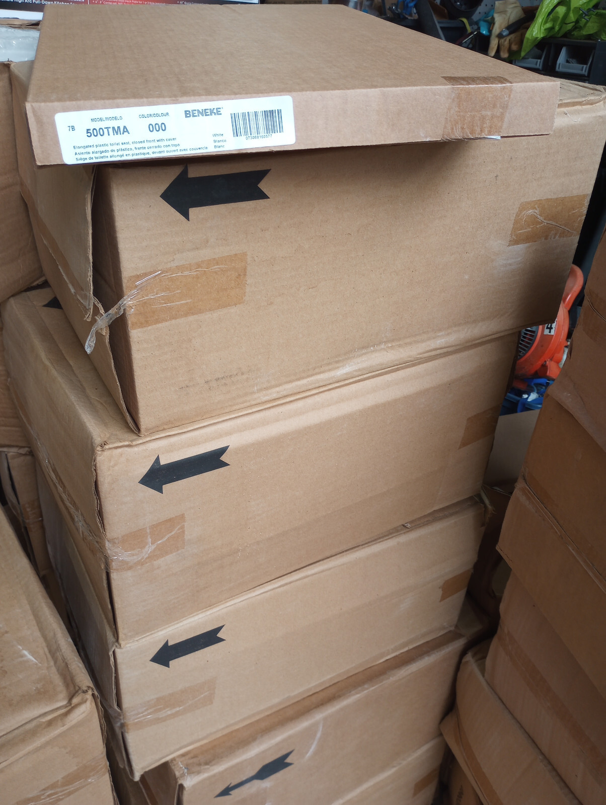 Lot of 2 White Bemis/Beneke Elongated Plastic Closed Front Toilet Seat ...