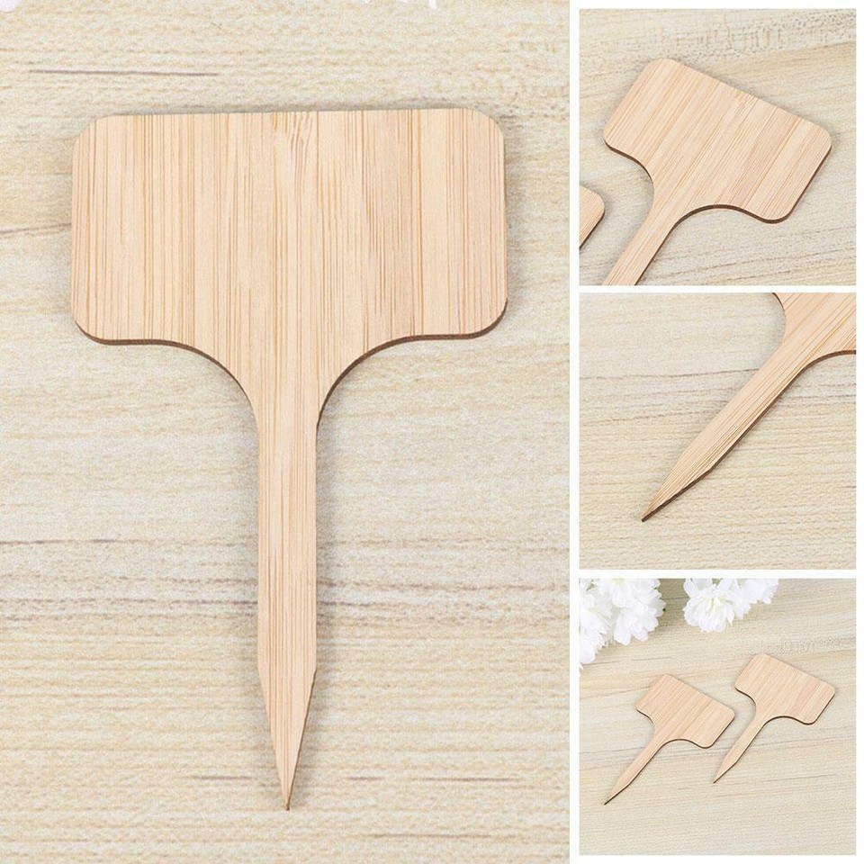 1/5/10/50x Bamboo Labels Sturdy Practical Flower Label -20% Garden ...
