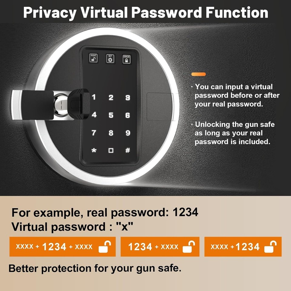 EMAXEE 5-6 Gun Safe Rifle, Gun Safes for Home Rifle and Pistols, Gun ...