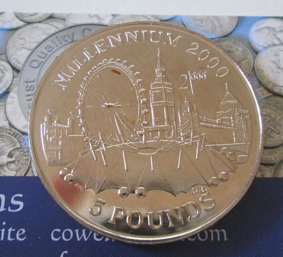 VIRENIUM BUNC & PROOF £5 FIVE POUNDS COINS ISLE OF MAN GIBRALTAR IN NEW ...