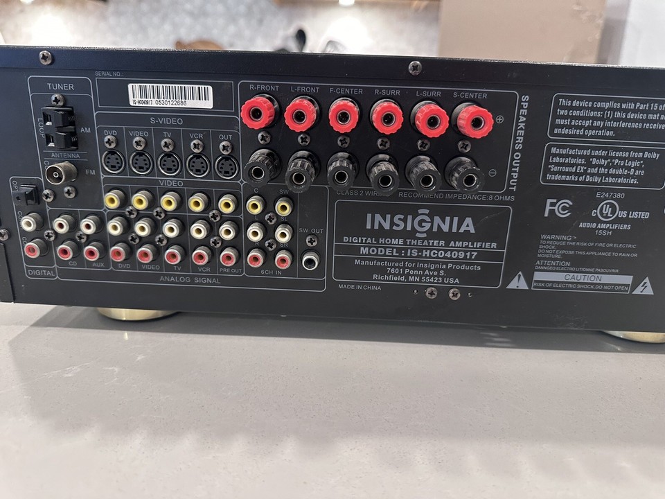 Insignia IS-HC040917 Receiver HiFi Stereo 6.1 Channel Home Theater ...