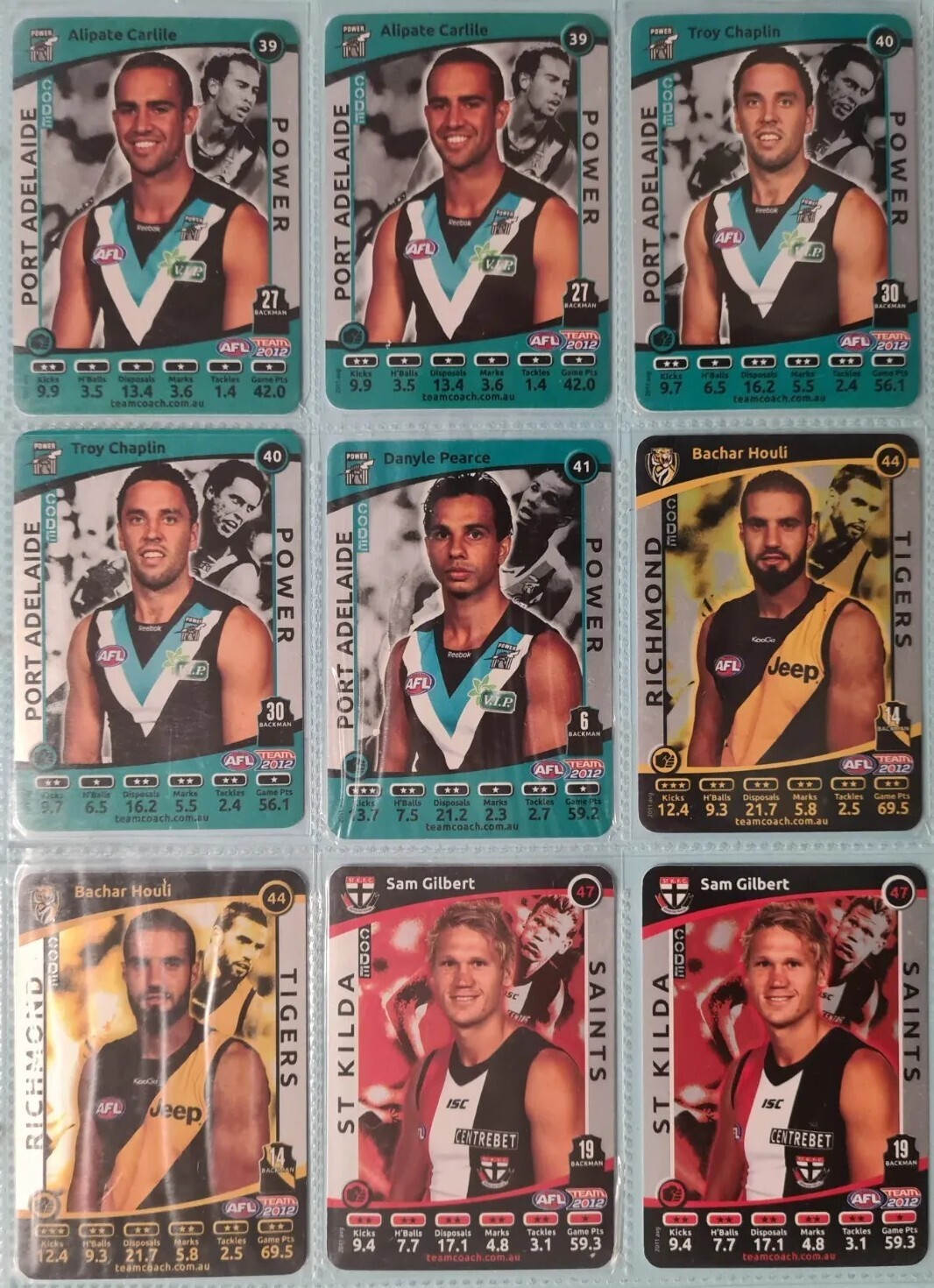 2012 Teamcoach AFL Silver Cards - Pick Cards To Complete Your Set ...