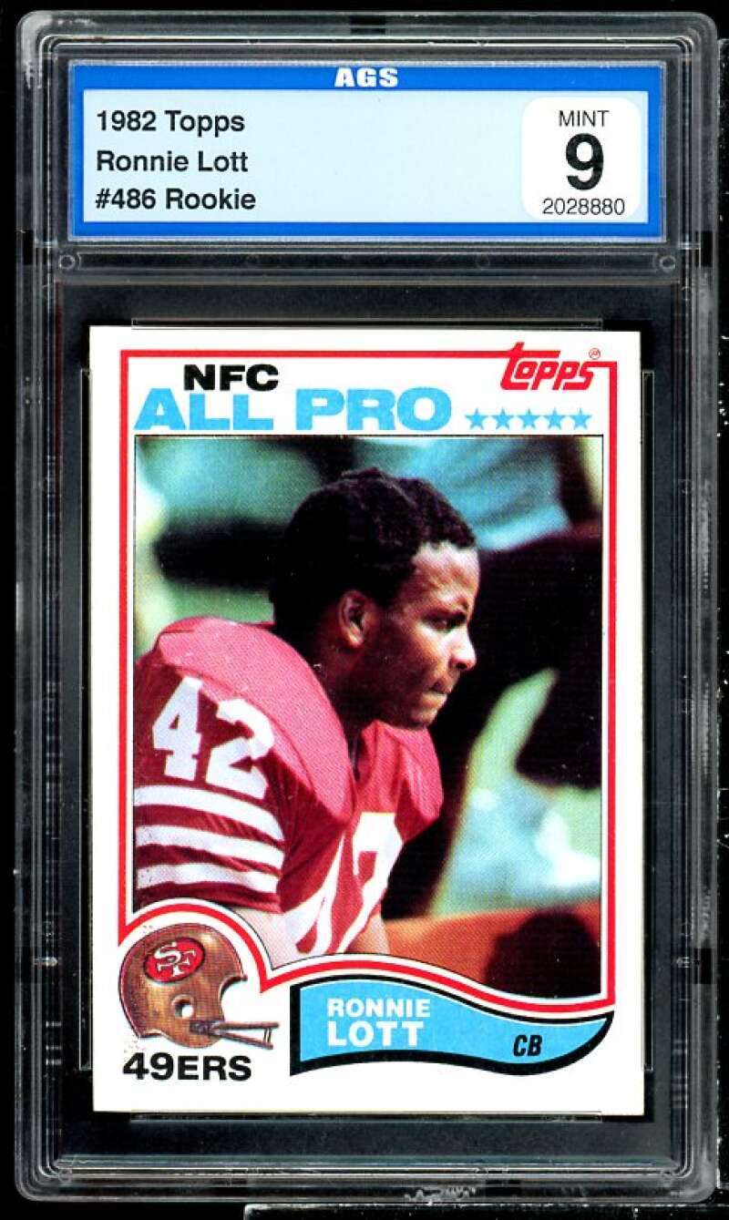 Ronnie Lott Rookie Card 1982 Topps #486 AGS 9 MINT | eBay