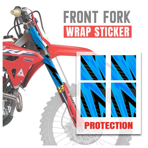 Blue Spike Front Fork Wrap For Yamaha WR250F WR450F 07-22 21 20 19 18 ...