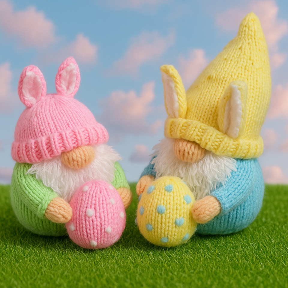 Knitting Pattern Easter Bunny Gonk Gnome Chocolate Orange Cover Toy ...