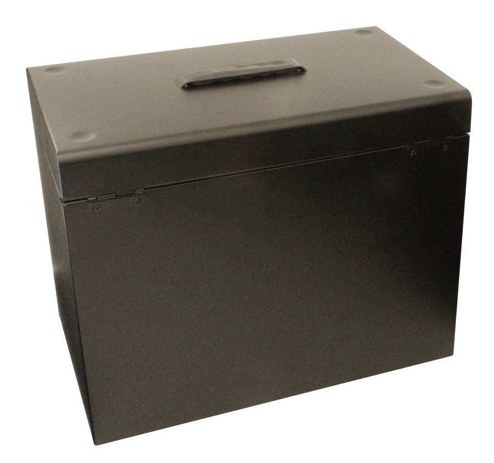 Lockable A4 Metal File Box Filing Storage inc / extra 5 Free Suspension ...