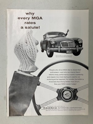 MISC1526 Vintage Advertisement 1958 MG MGA Sport Coupe May 1958 | eBay