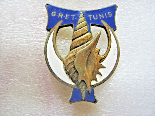 RARE ANCIEN INSIGNE EMAIL TRANSMISSIONS AFN G.R.E.T TUNIS DRAGO OLIVIER ...