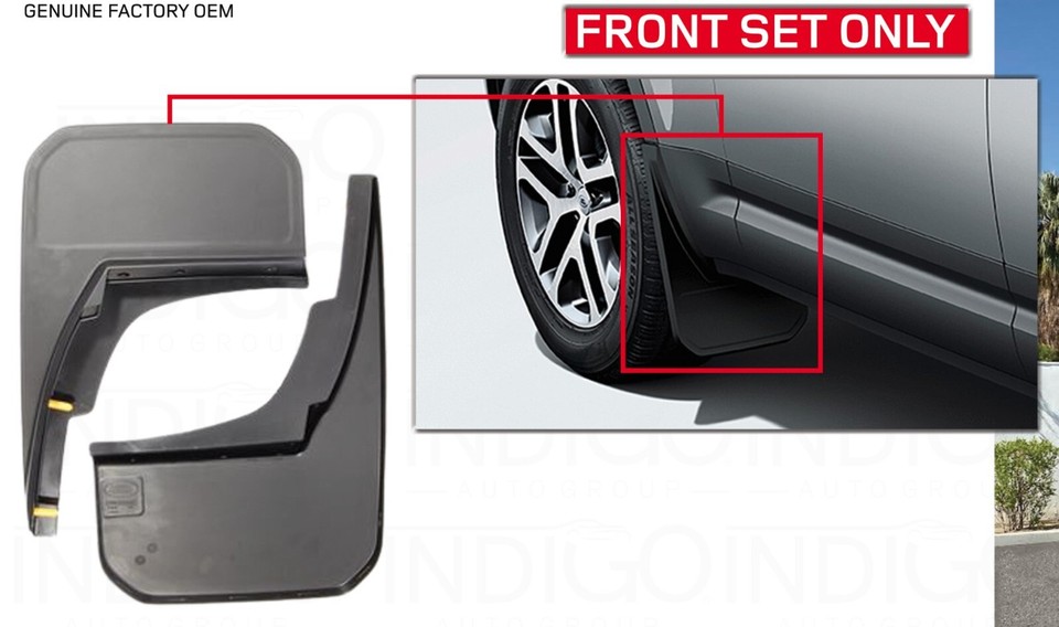 Genuine Land-Rover Front Classic Mudflaps DEFENDER 90/110/130 ...