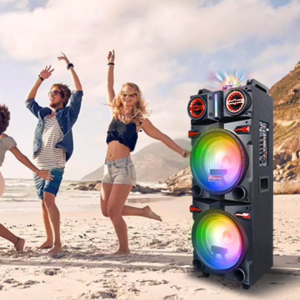 9000W Portable Bluetooth Speaker w/ Subwoofer Heavy Bass Sound System ...