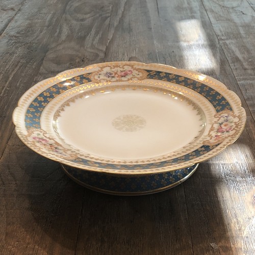 GOA France Serving Plate Antique Floral Gold Porcelain China D 9" | eBay
