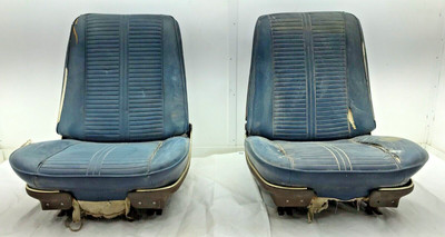 1966 1967 GM A Body Bucket Seats Tracks Metal Backs & Side Panels ...