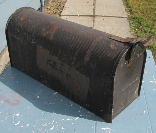 Primitive Old 1950s Large Black Steel RFD Rural Route U.S. Mail ...